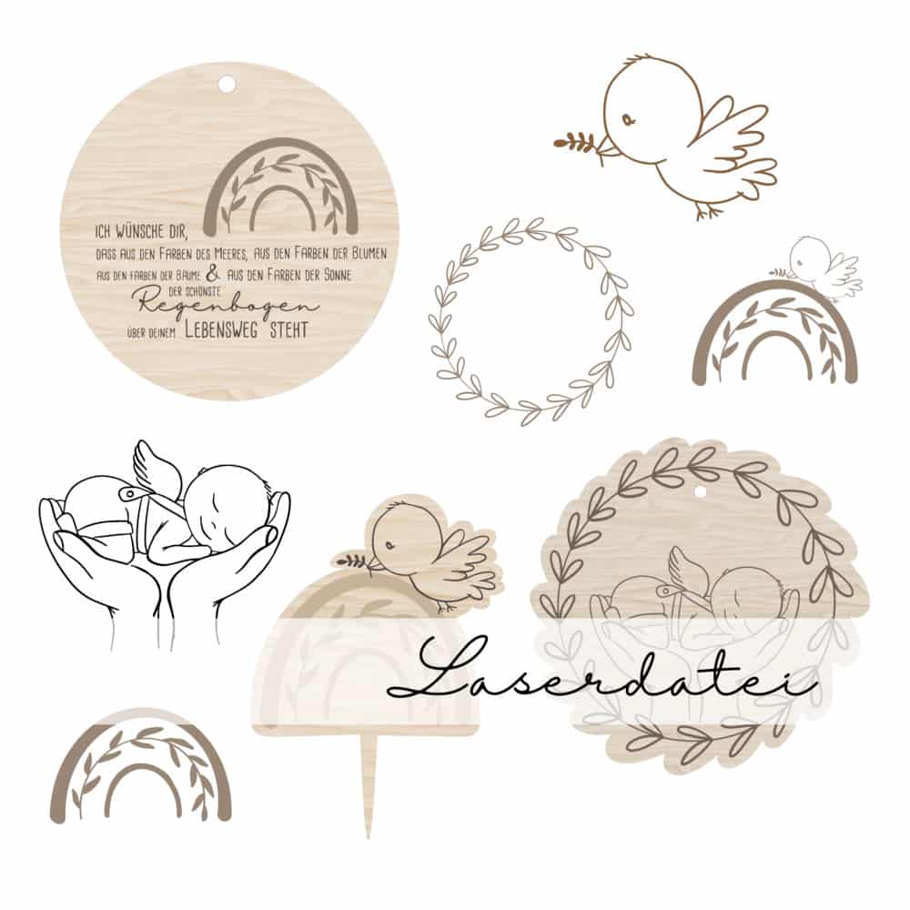 Laser & Cut Design zur Taufe - xaxeludesign
