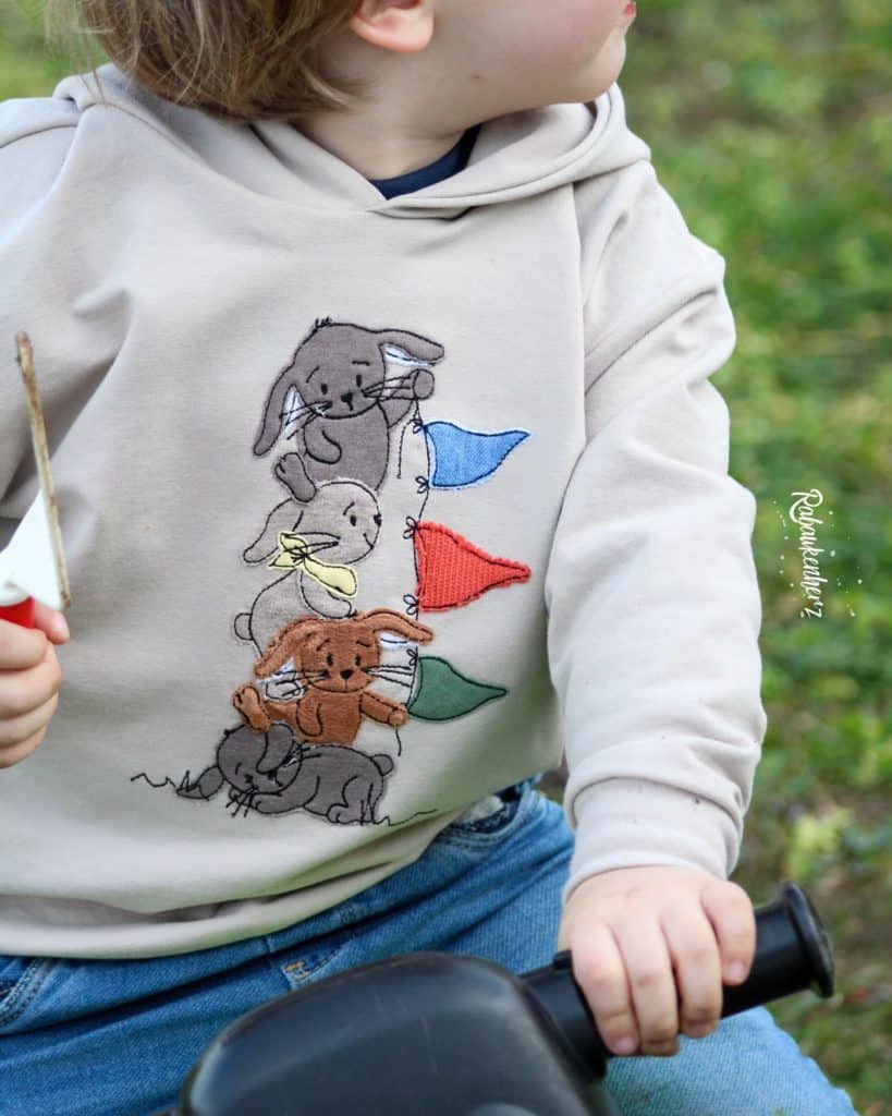 Schlappohrenhasenbande Stick - xaxeludesign