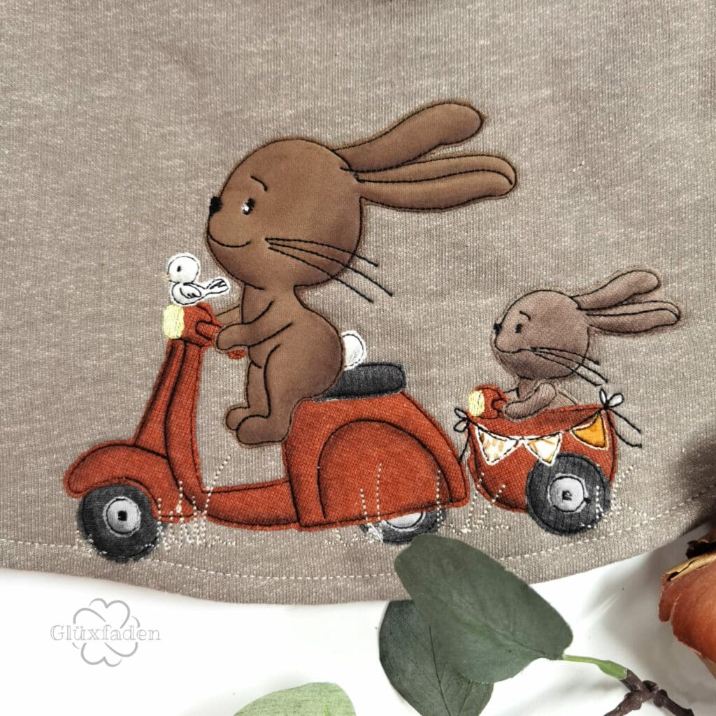 Roller Hase Stickdatei - xaxeludesign