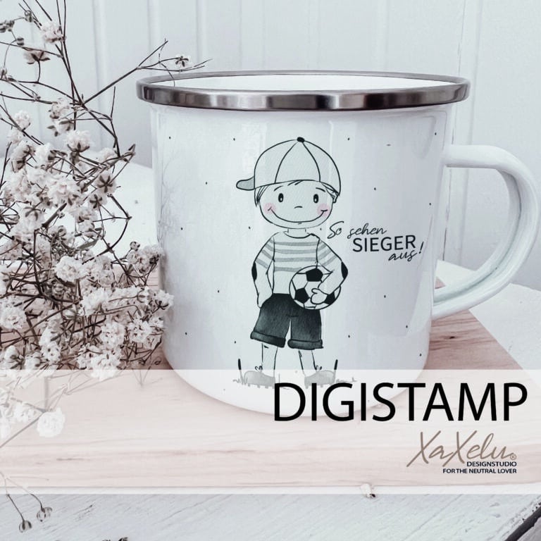 Fußballer Mads DigiStamp - xaxeludesign